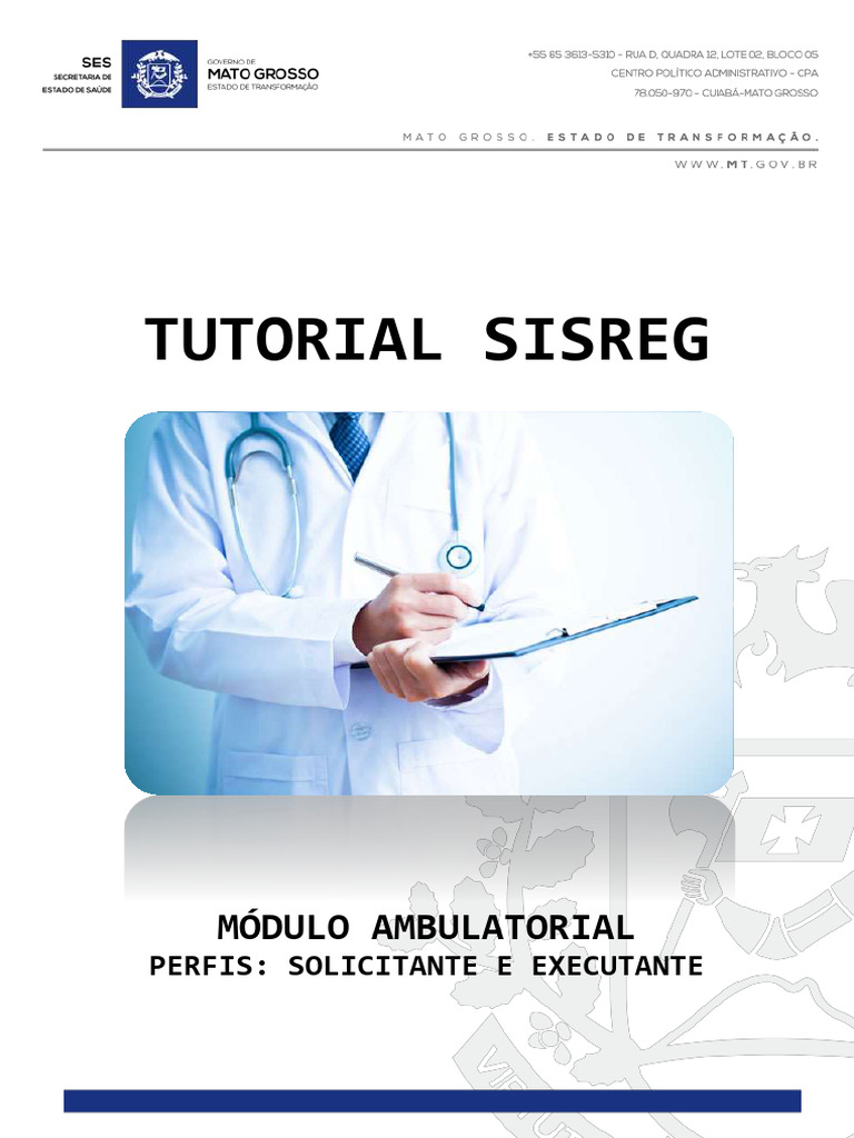 Tutorial Sisreg: Módulo Ambulatorial | PDF | Senha | Informática