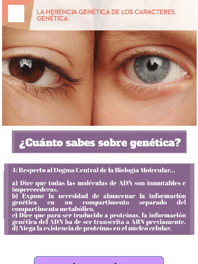 Introducción a la Genética Mendeliana | PDF | Dominancia (Genética ...