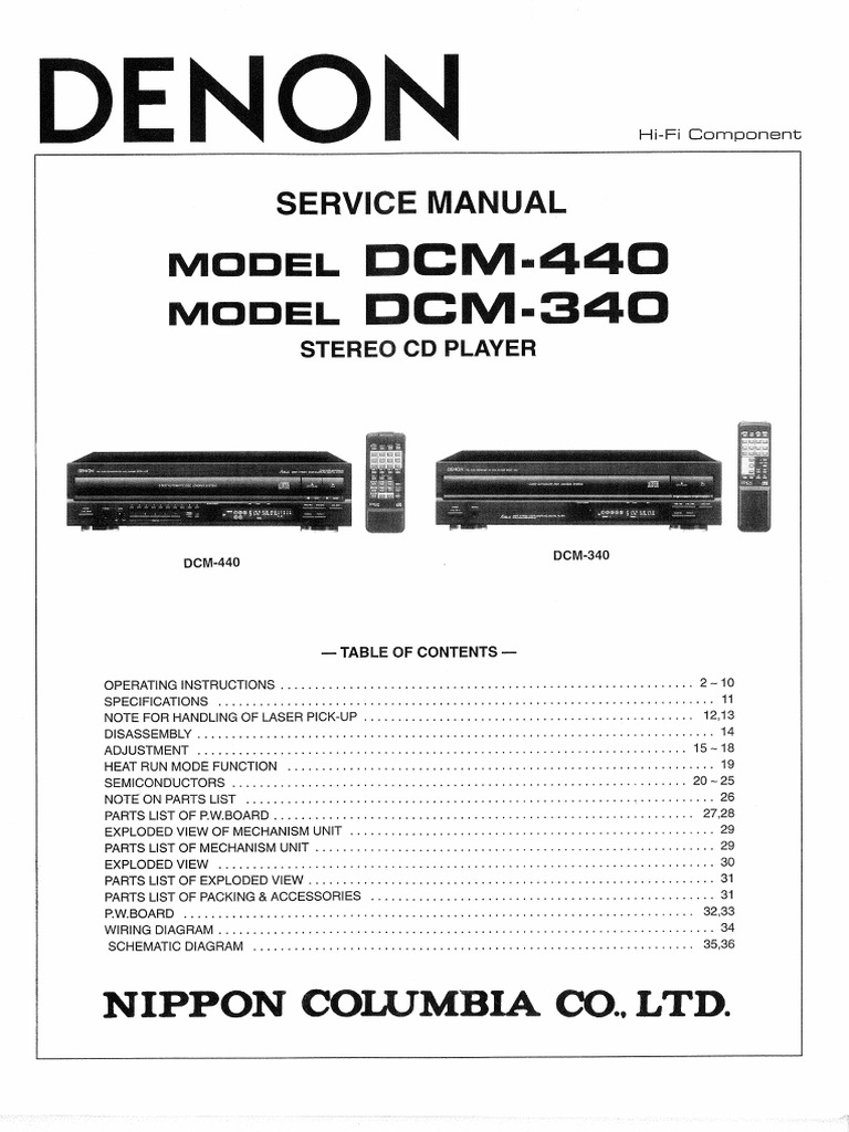 Denon DCM-340 DCM-440 | PDF