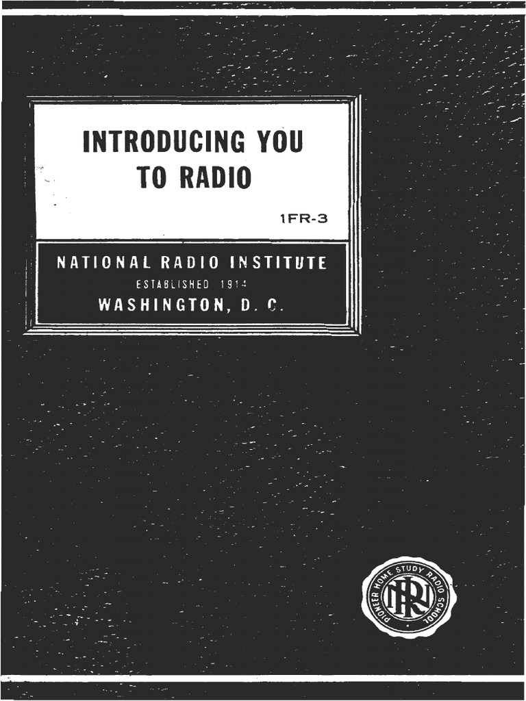 NRI Radio Course 01 - Introduction To Radio | PDF
