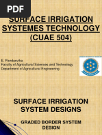 CH 8 - Design of Border Irrigation | PDF | Irrigation | Length