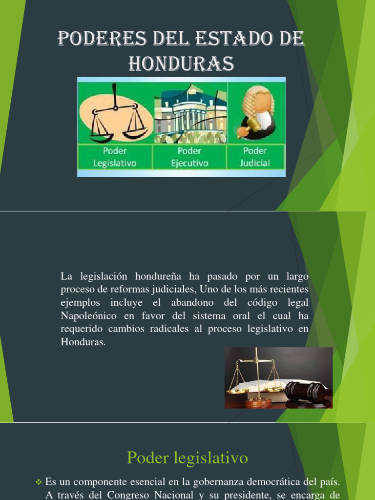 Poderes Del Estado de Honduras | PDF | Judicaturas | Separación de poderes