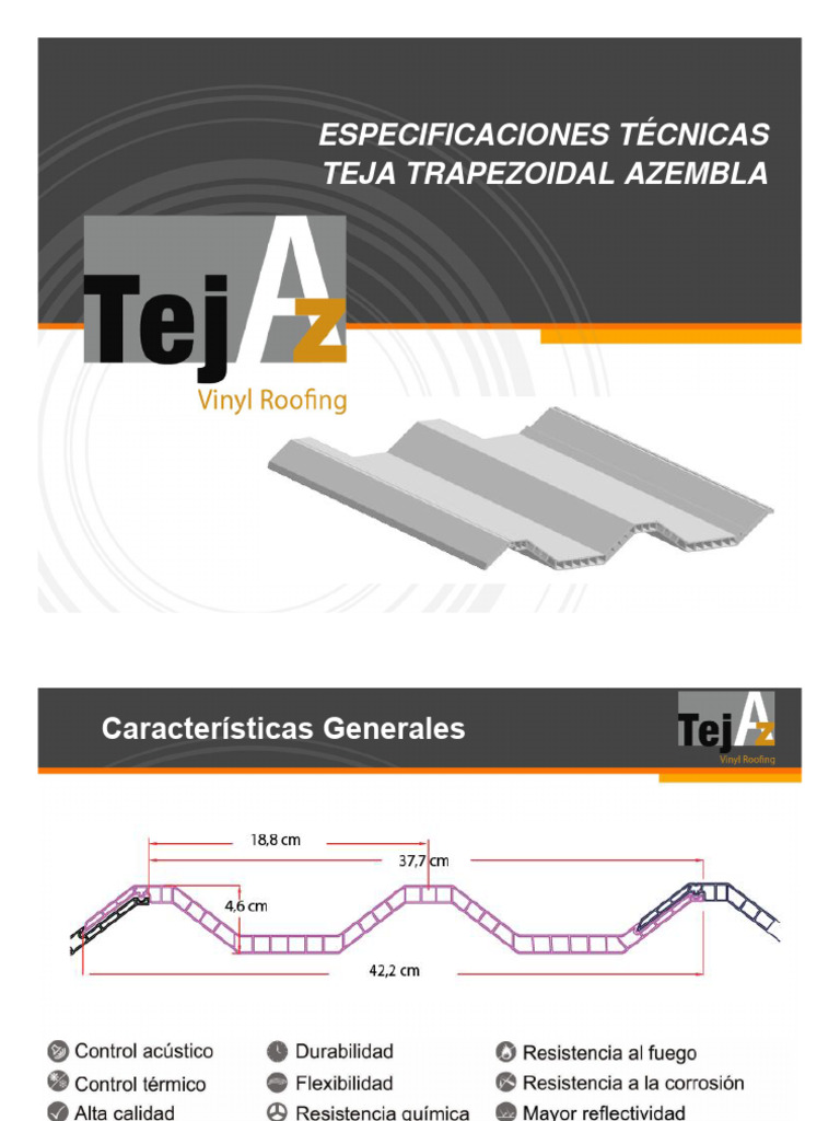 AZ-Presentación Tecnica Teja Trapezoidal | PDF