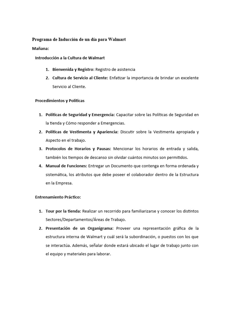 Programa De Inducción Específico Pdf