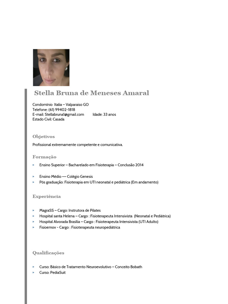 Curriculum Stella (Atualizado) 3 | PDF