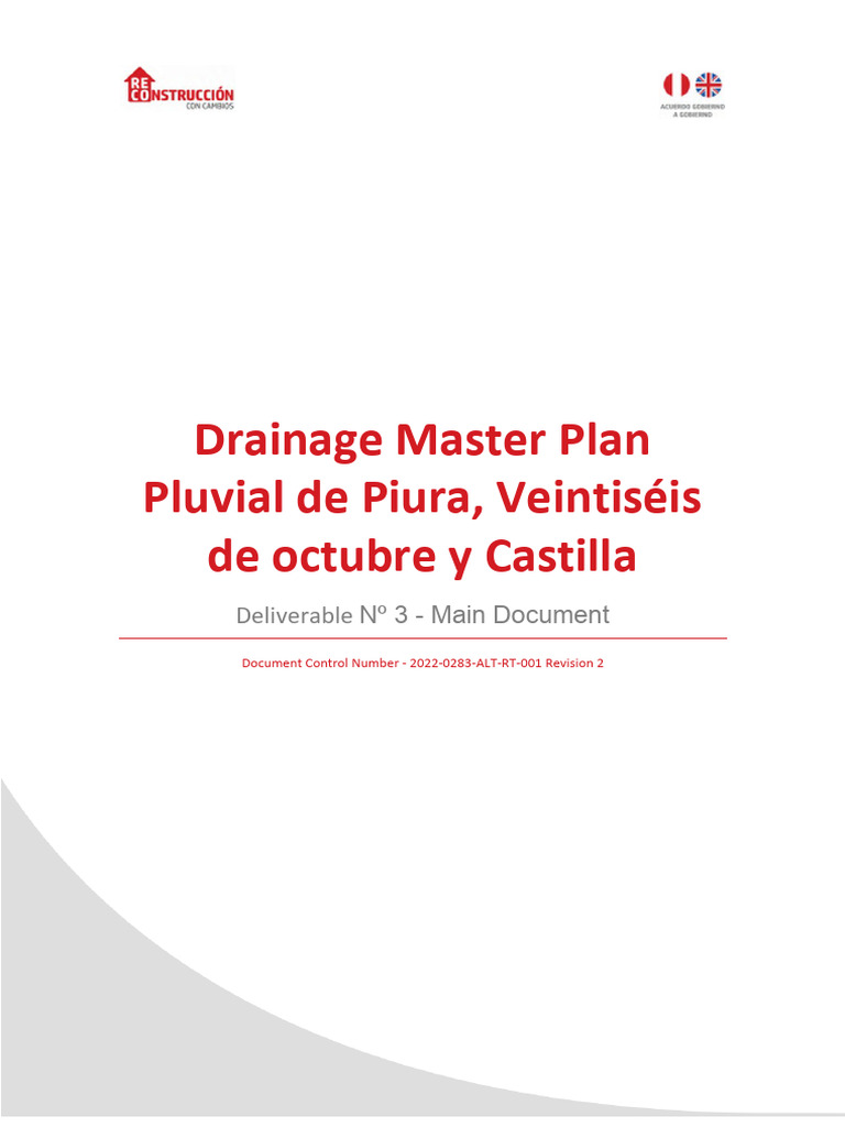 Piura Urban Drainage Masterplan | PDF | Drainage Basin | Precipitation