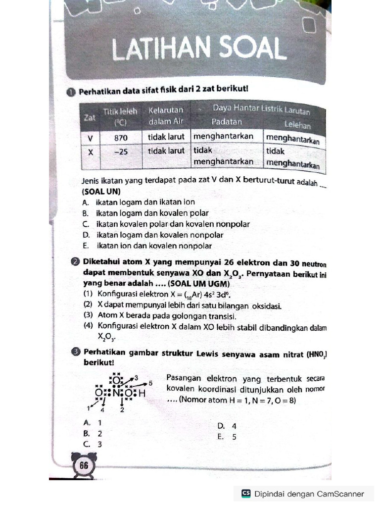 Latihan Soal Ikatan Kimia | PDF