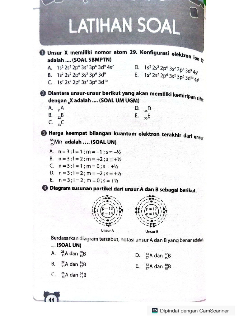 Latihan Soal Atom | PDF