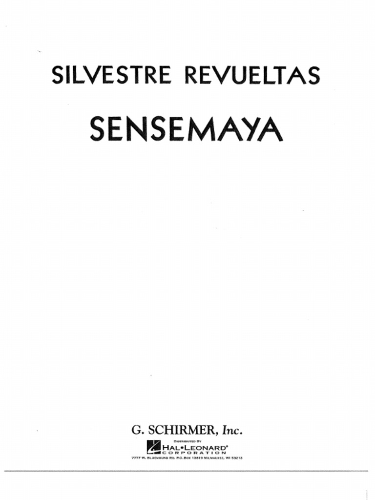 Revueltas Sensemayá Score | PDF