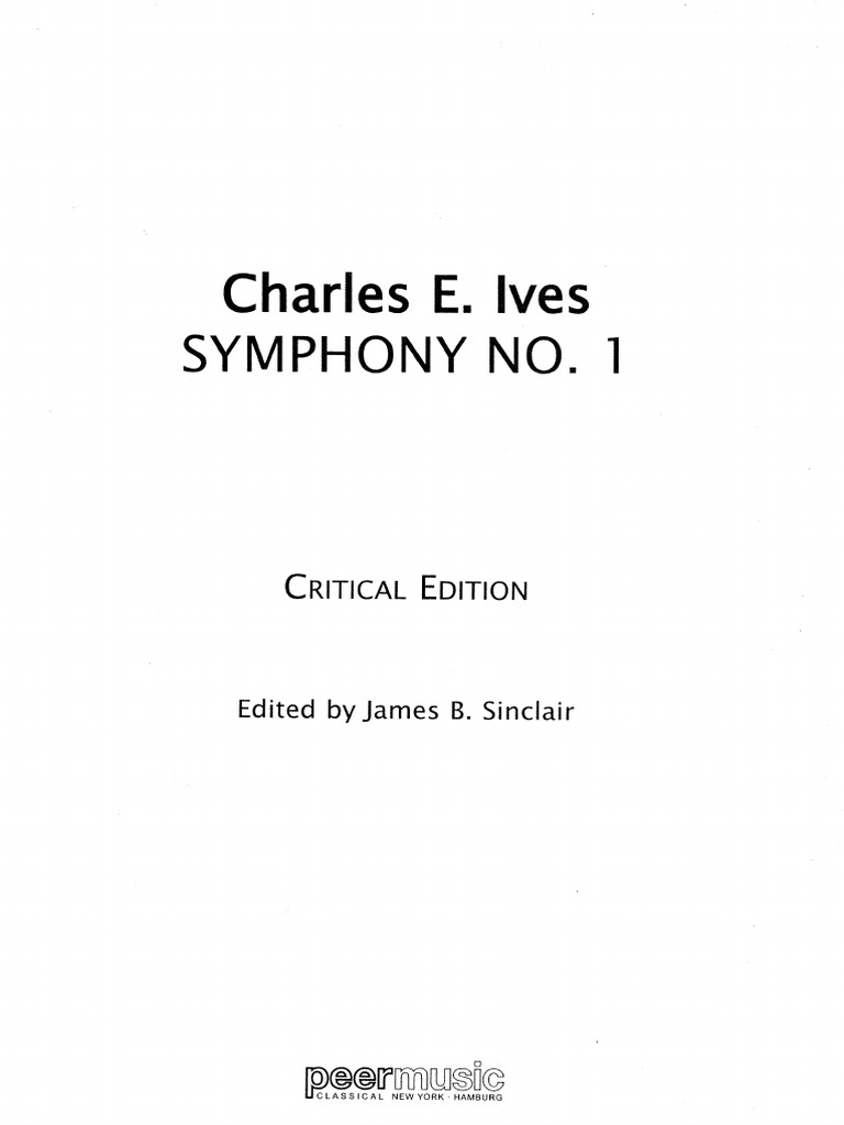 Sinfonia 1 Charles Ives07592120150702164024 | PDF | Orchestras | Musical Compositions