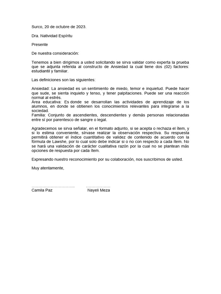 Validación de Prueba de Ansiedad | PDF | Ansiedad | Temor
