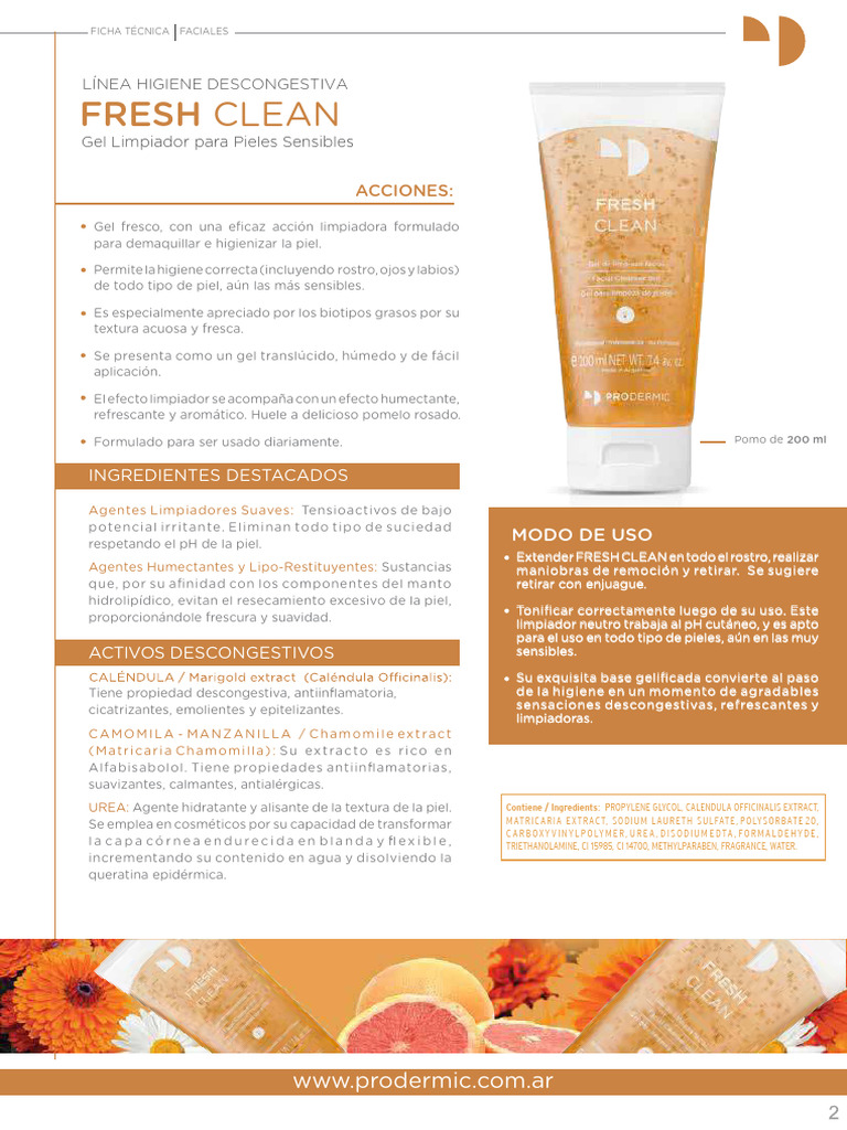 Fichas Técnicas Cosmi Clase 4 | PDF | Productos cosméticos | Tensioactivo