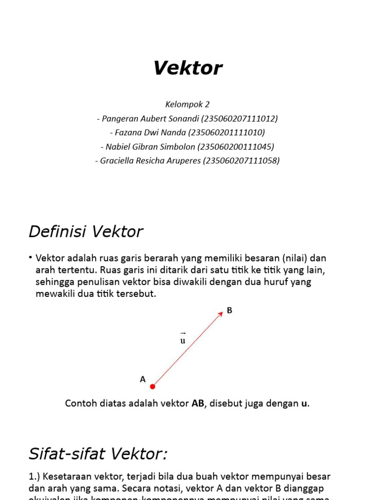 Vektor Kelompok 2 | PDF