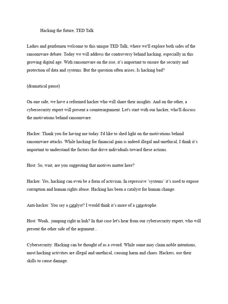 Ted Talk Script 1 | PDF