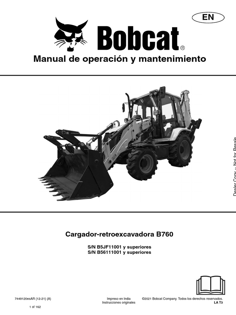 b760 b5jf Manual de Operacion y Mtto 7449120 Esar Om | PDF | Lubricante ...