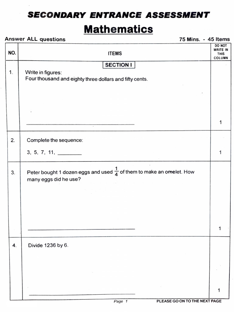 Benco 2021 Maths Test 3 | PDF | Geometry