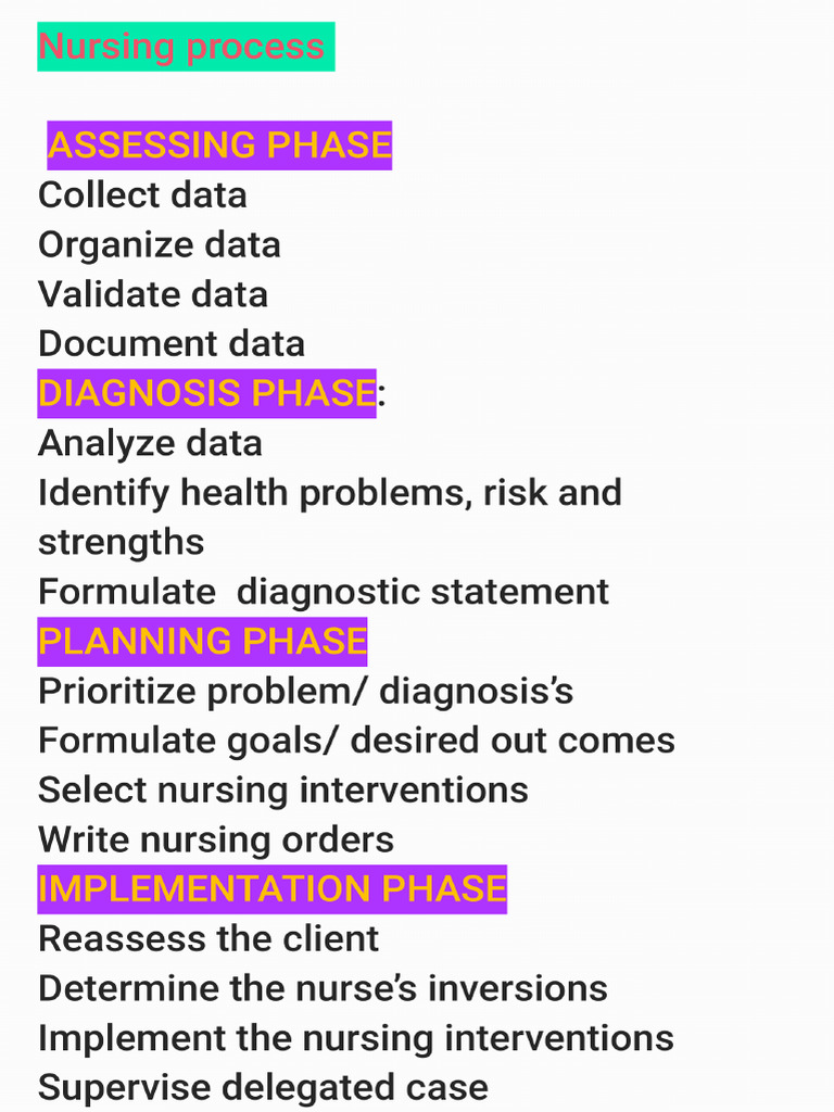 Nursing Process | PDF