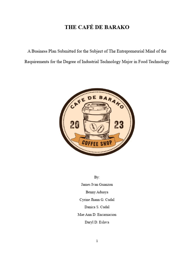 Business Plan | PDF | Coffee | Drink