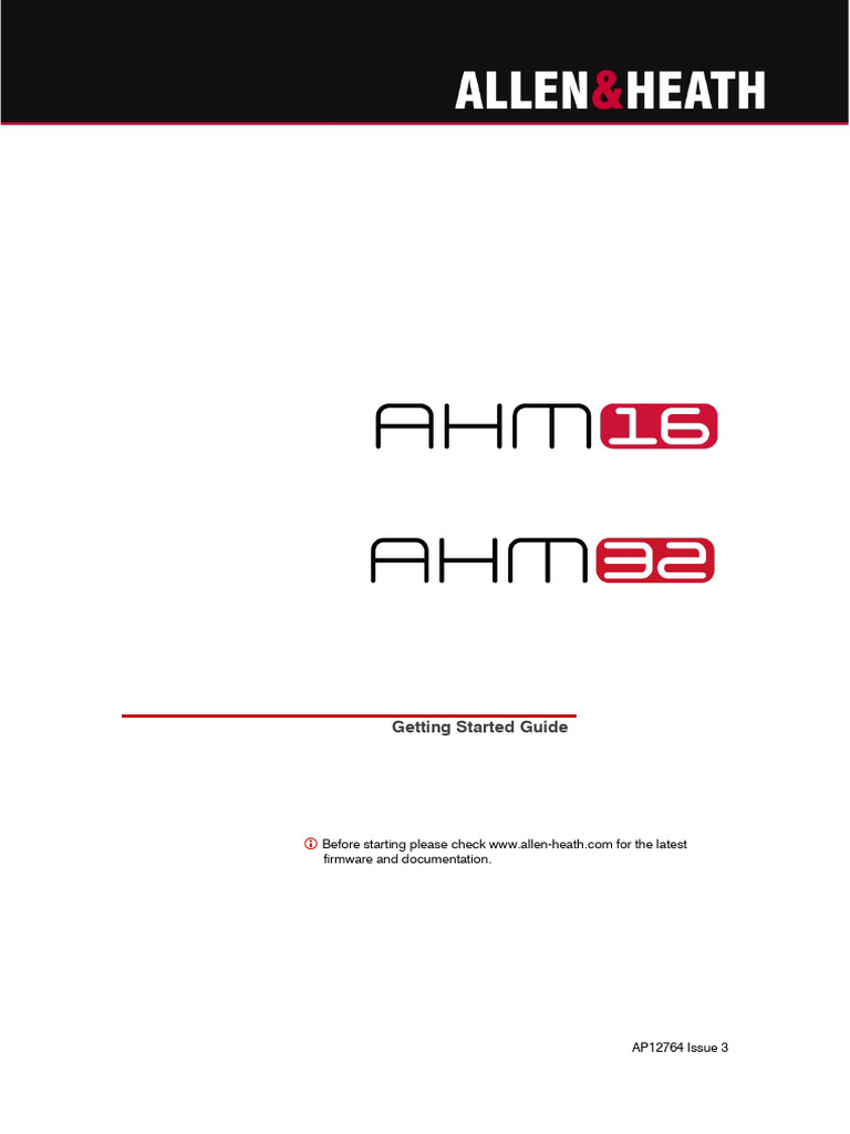 AP12764 - 3 AHM 16 32 Getting Started Guide | PDF | Network Switch | Computer Network