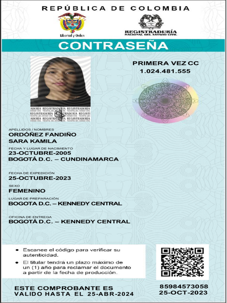 Comprobante de Documento en Tramite | PDF