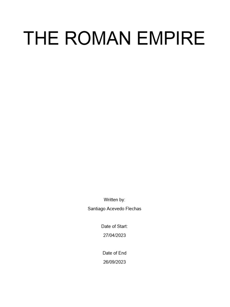The Roman Empire | PDF | Roman Republic | Augustus