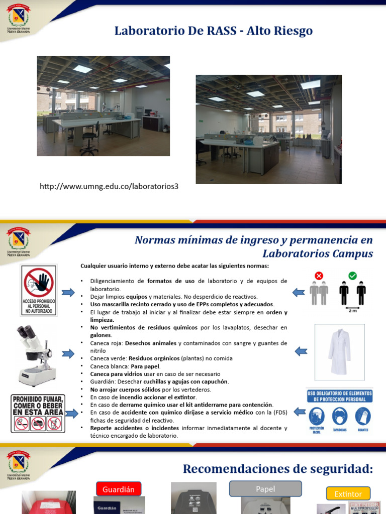 Normas de Seguridad Básicas Al Interior de Los Laboratorios | PDF | Laboratorios | Residuos