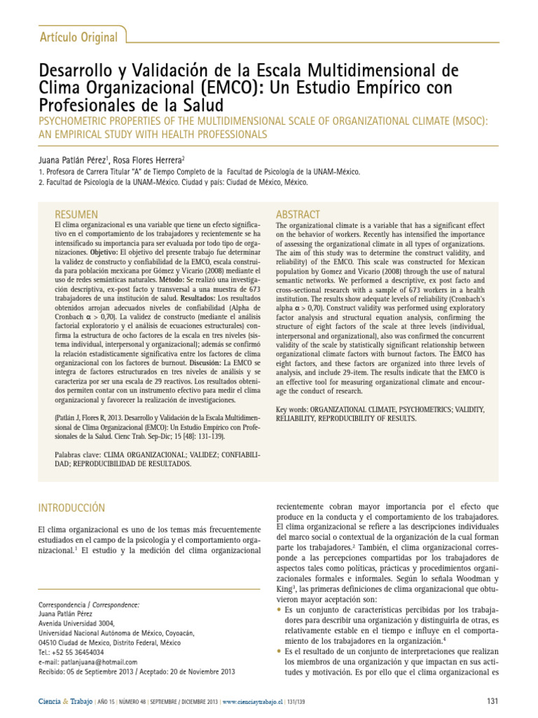 Desarrollo y Validacion de La Escala Mul | PDF