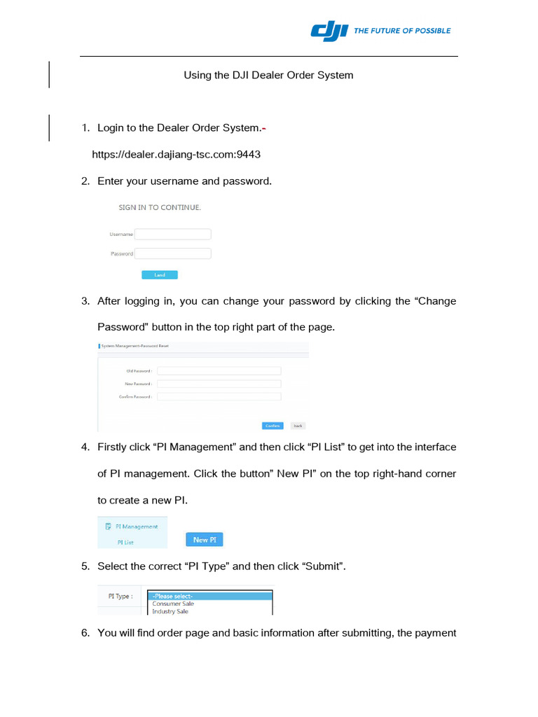 Operation Manual of Dealer Order System - Updated | PDF
