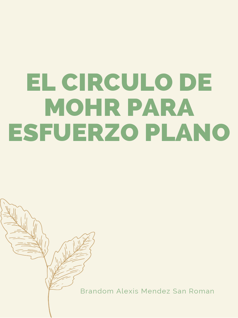 El Circulo de Mohr para Esfuerzo Plano-1 | PDF | Ecuaciones ...
