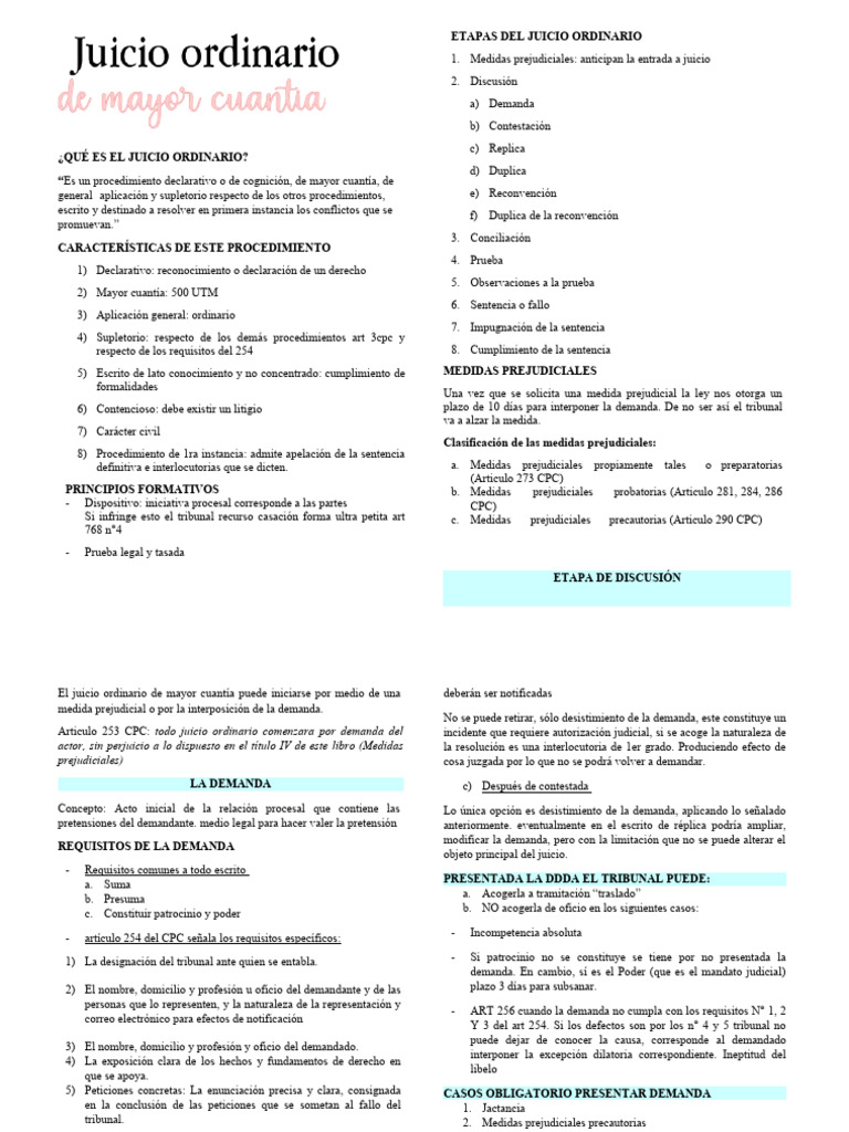 Juicio Ordinario Crys | PDF | Demanda judicial | Sentencia (ley)