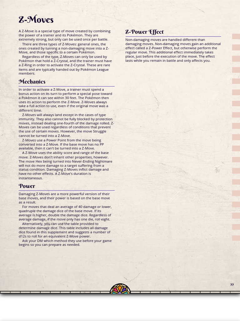 Z-Moves Homebrew | PDF | Pokémon