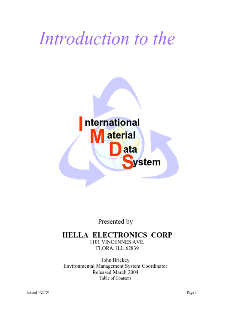 Imds 1 | PDF | Relay | Recycling