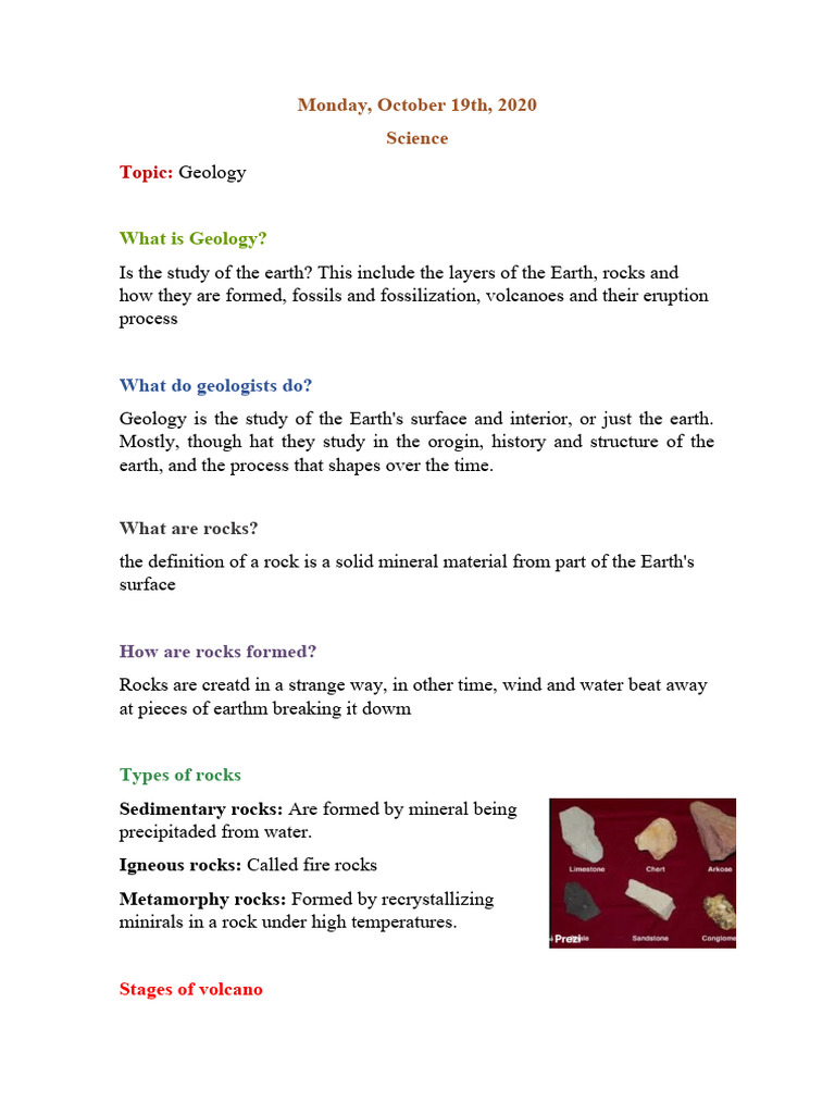 Introduction to Geology and Rocks | PDF