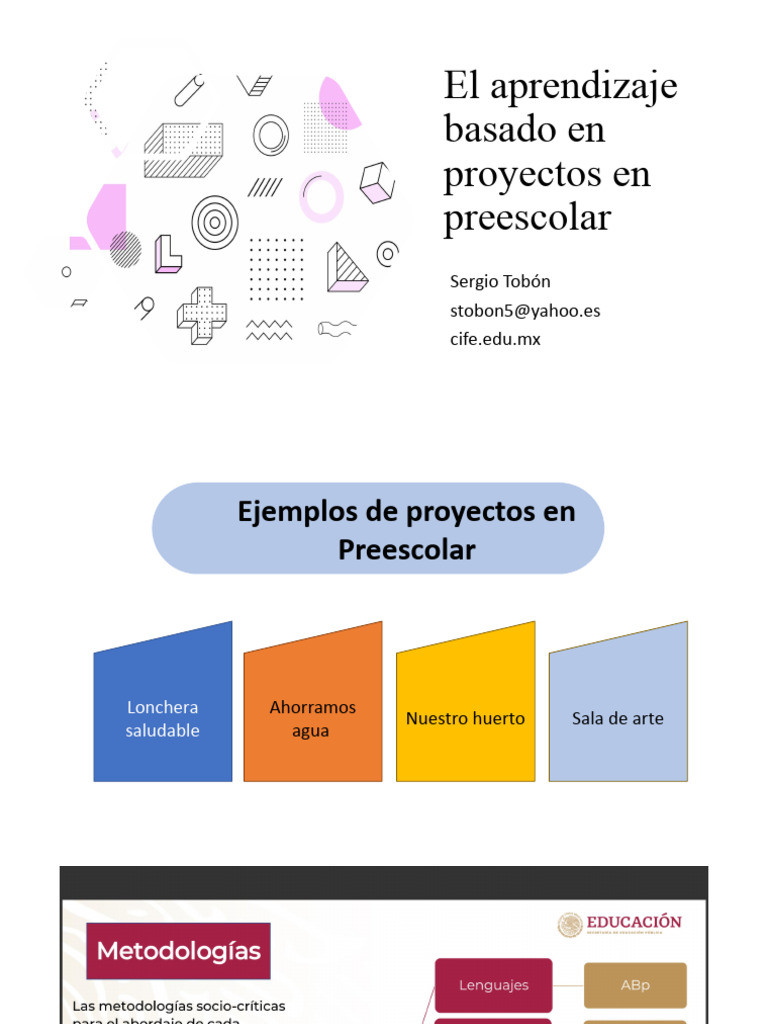 Proyectos en Preescolar | PDF | Educación de la primera infancia | Aprendizaje