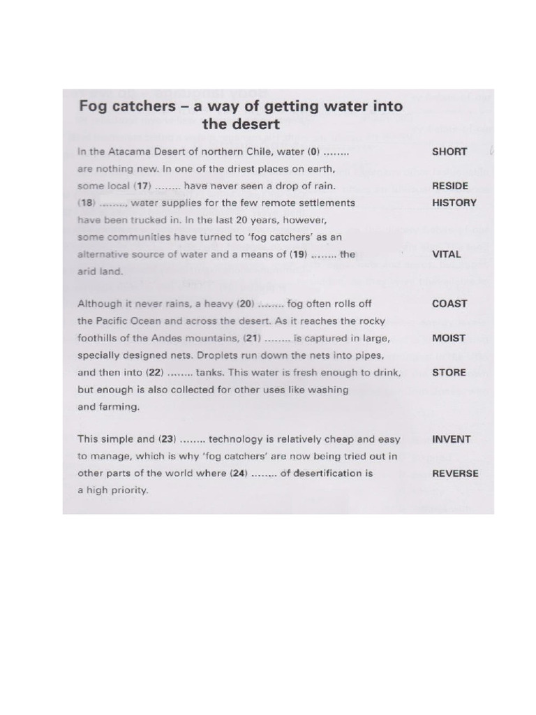 Reading and Use of English Part 3 | PDF