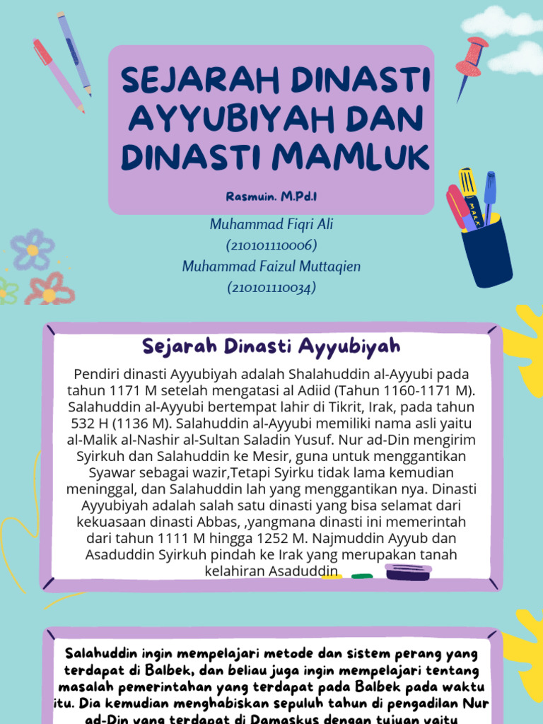 Sejarah Dinasti Ayyubiyah dan Mamluk | PDF | Sejarah | Klasik