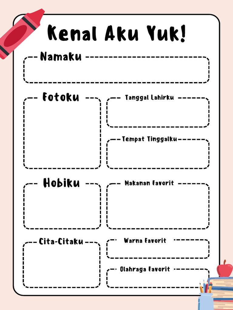 Krem Sederhana Lembar Kerja Kenal Aku Yuk | PDF