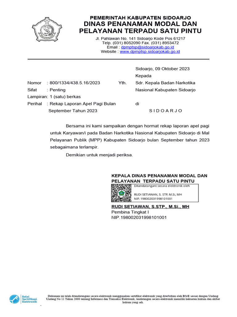 Surat BNN | PDF