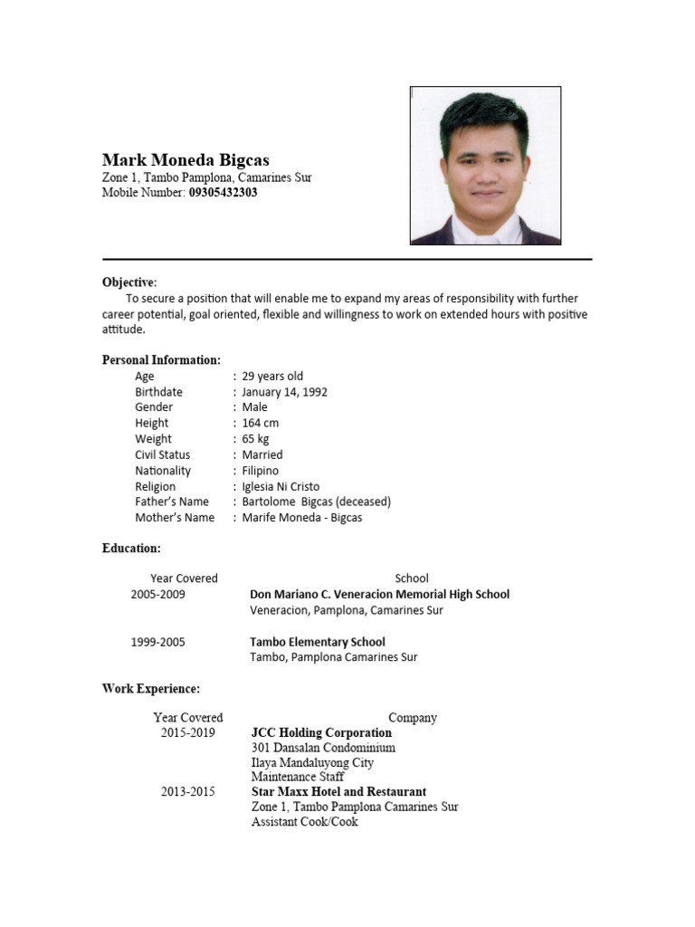Mark Resume 1 | PDF