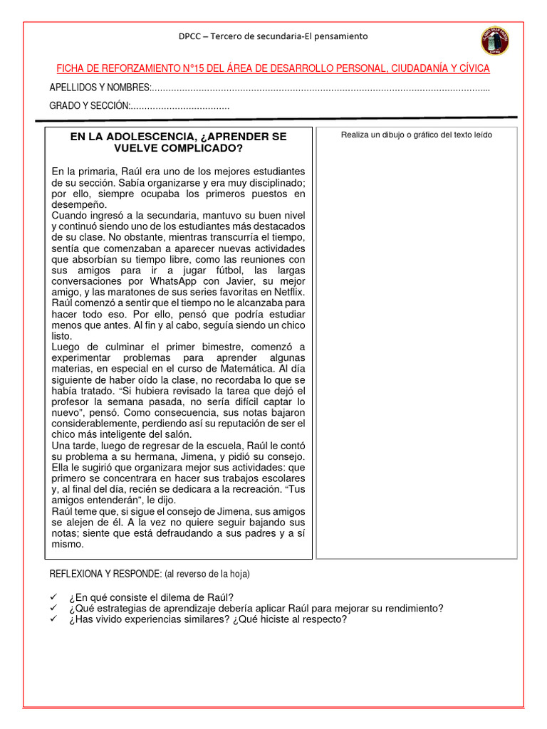 Ficha de Reforzamiento N | PDF