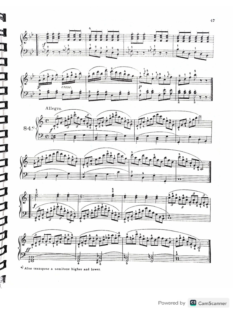 Czerny. Estudio Op. 599 No. 84 | PDF