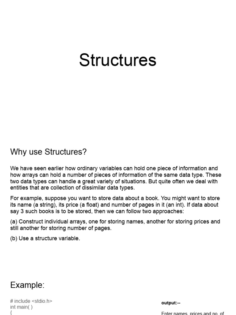 Structures Pdf Integer Computer Science Variable Computer Science 9389