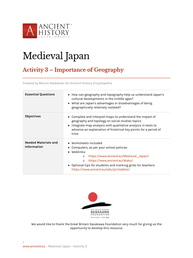 Geography's Impact on Medieval Japan | PDF | Japan | Geography