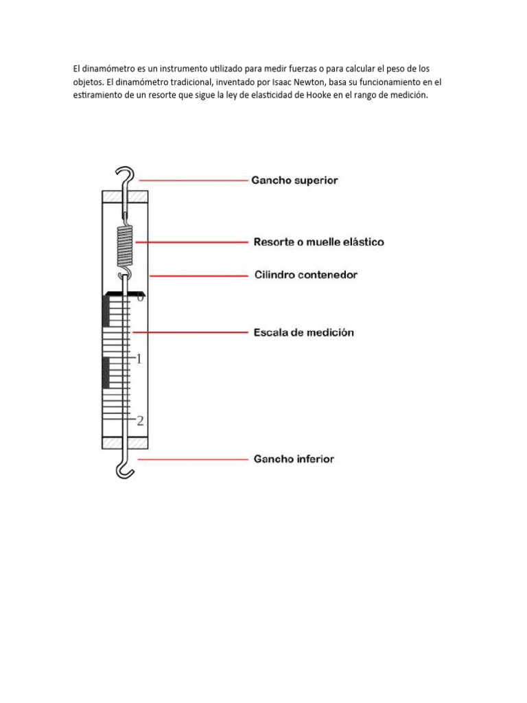 El Dinamómetro Es Un Instrumento Utilizado para Medir Fuerzas o para ...