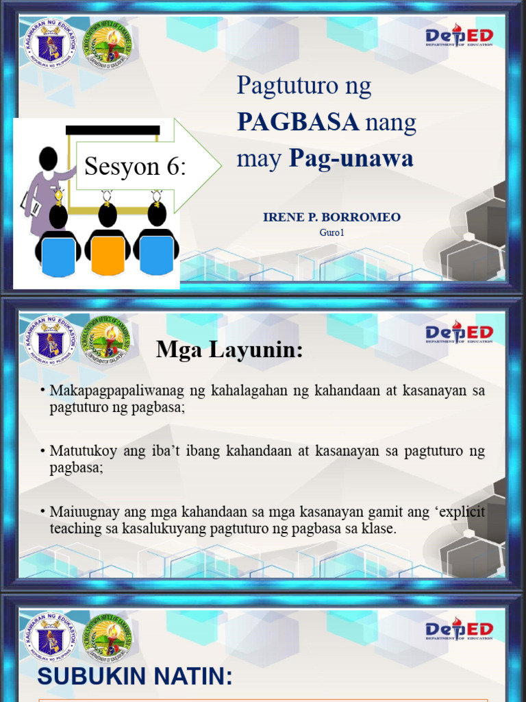 6 Sesyon 6 Pagbasa | PDF