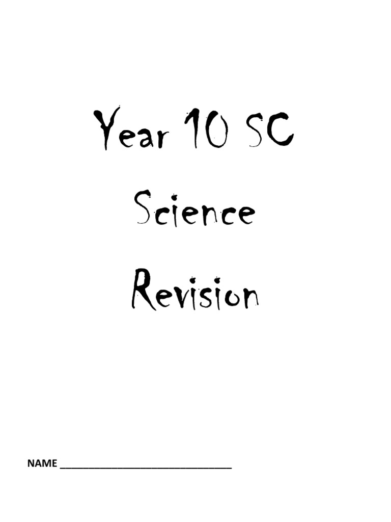 Year 10 Science Revision Guide | PDF | Nuclear Physics | Atoms
