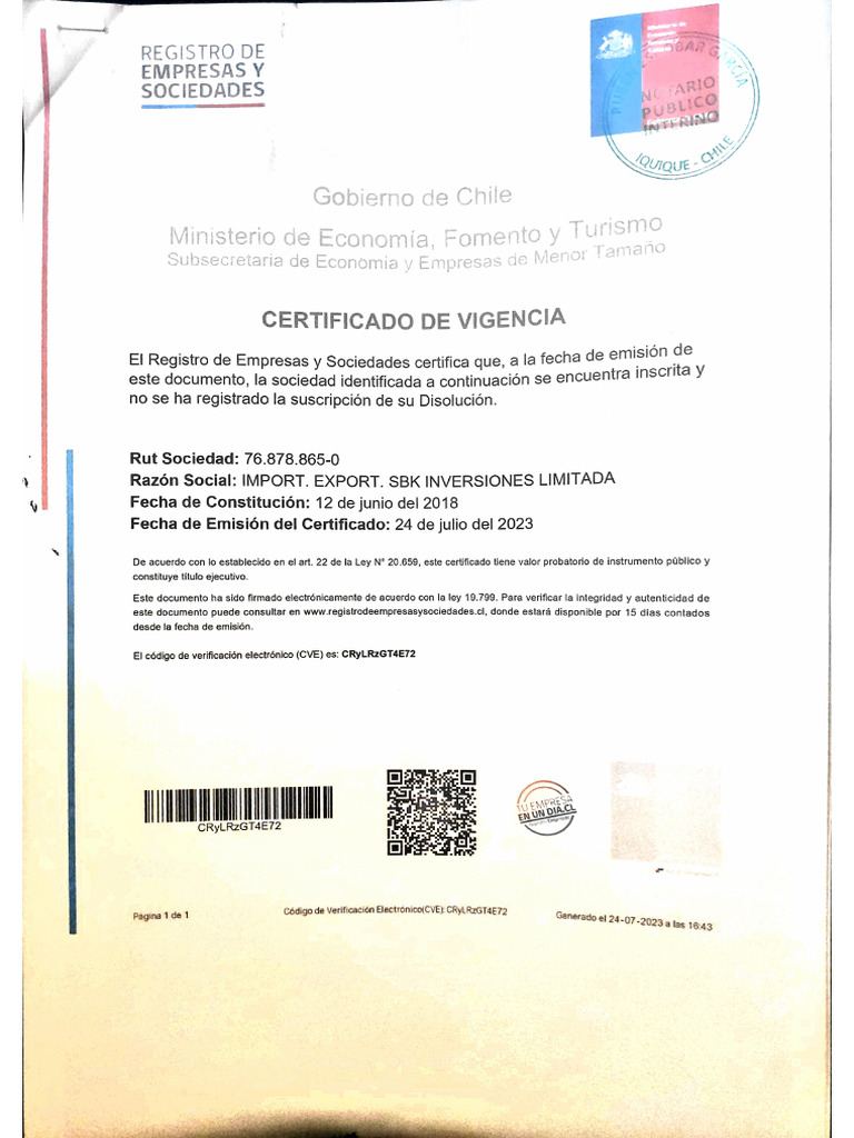 Certificado de Vigencia-Fusionado | PDF