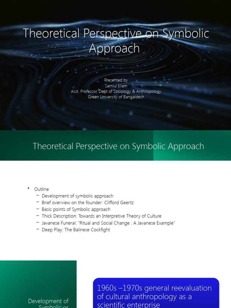 Lec 2 Symbolic Approach - Geertz | PDF | Rituals | Ethnography