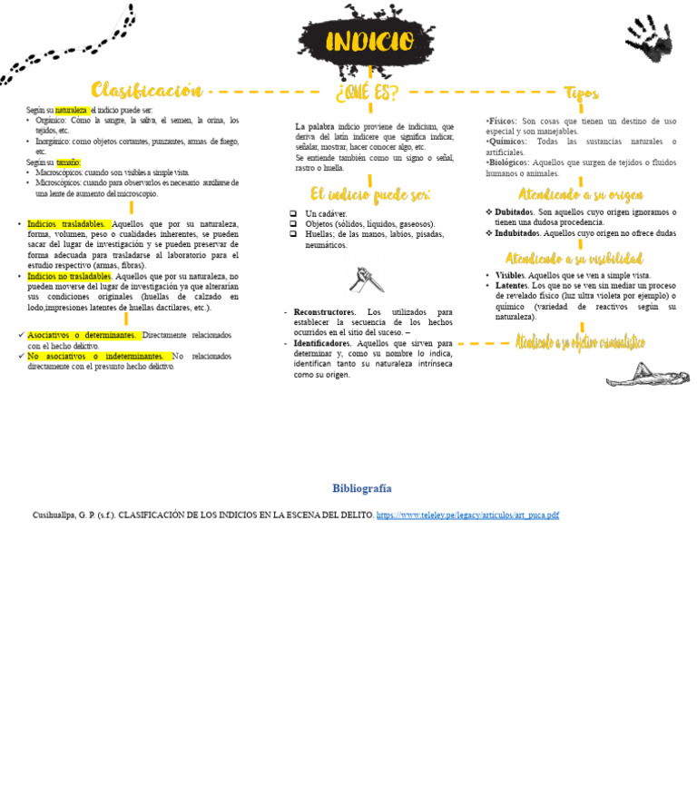 Clasificacion y Tipos de Indicios | PDF