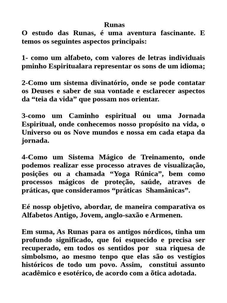 Runas Estudos | PDF